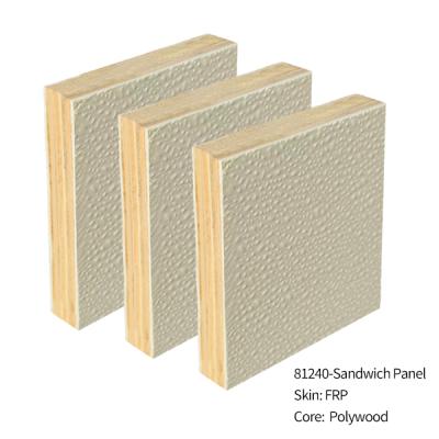 China Anticorrosive FRP Wood Fiberglass Sandwich Panel Lightweight 16mm Thickness 2000mm Length for sale