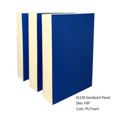 China FRP PU Foam Sandwich Panel 25mm 35mm Weather Resistant Insulation Board for Harsh Environments for sale