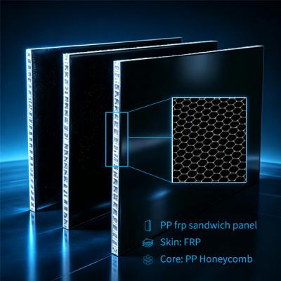 China Lightweight PP Fiberglass Honeycomb Composite Panels Corrosion Resistant Damp-Proof Durable for sale