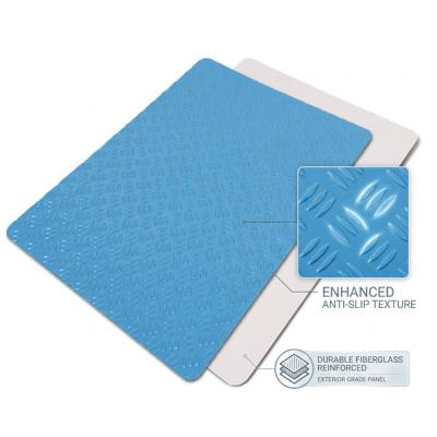 China Frp Flat Sheet Non Slip Texture Weather Resistant For Transport Vehicle Flooring for sale