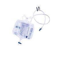 China Disposable Sterile Adult Pull Push Valve Urine Drainage Bag Without Outle Medical Grade for sale