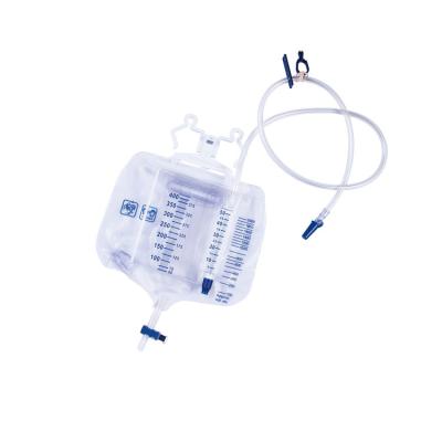 China Disposable Sterile Adult Pull Push Valve Urine Drainage Bag Without Outle Medical Grade for sale