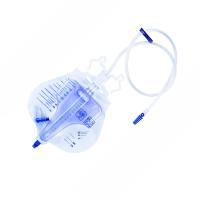 China Adult Disposable Urine Meter Drainage Bag Single Use  T Cross Valve for sale