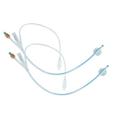 China Disposable Medical All Silicone Foley Catheter 2 / 3 Way For Adult for sale