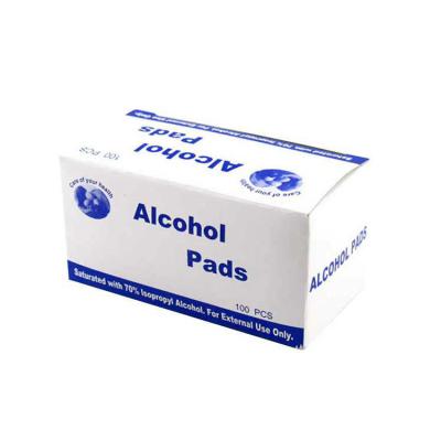 China Nonwoven Plain White 75% Ethanol Alcohol Prep Pads Disposable Medical Custom for sale