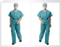 China Breathable Disposable Medical Gowns SMS PP Short Sleeve Garments Comfortable for sale