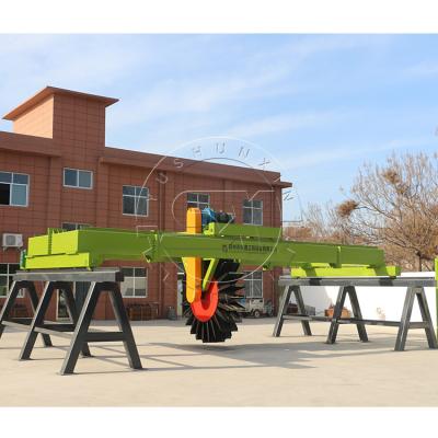 China chicken manure compost machine with simple operation wheel type composting equipment for sale