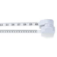 China Double Sided White Retractable Body Tape Measure With Custom Logo for sale
