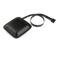 China Mini Black Genuine Leather Retractable Measuring Tape 60 Inch 150 cm Dual Sided Custom Brand for sale