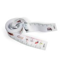 China Custom Nylon Cloth Tape Measure 370cm x 5cm Full Color Printing Soft Flexible Body Measuring Band for sale