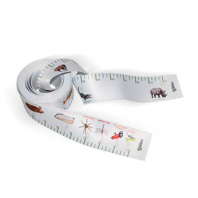 China Custom Nylon Cloth Tape Measure 370cm x 5cm Full Color Printing Soft Flexible Body Measuring Band for sale
