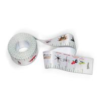 China Custom Nylon Cloth Tape Measure 370cm x 5cm Full Color Printing Soft Flexible Body Measuring Band for sale