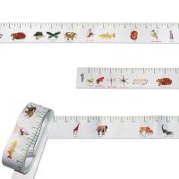 China Custom Nylon Cloth Tape Measure 370cm x 5cm Full Color Printing Soft Flexible Body Measuring Band for sale