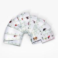 China Custom Nylon Cloth Tape Measure 370cm x 5cm Full Color Printing Soft Flexible Body Measuring Band for sale