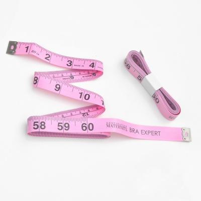 China Wintape 60 Inch Pink Fiberglass Measuring Tape Metric and Imperial Sewing Ruler for sale