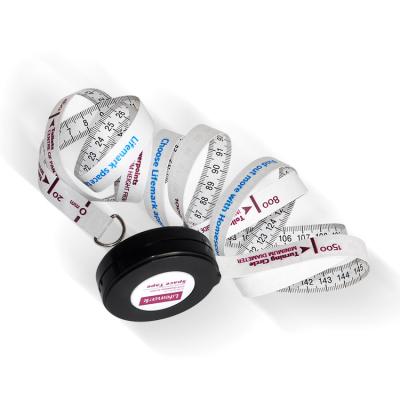 China 60 Inch 150cm Plastic Retractable Tape Measure with Full Color Print OEM Custom for sale