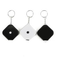 China Wintape Name Personalized Handcraft Meter Square Shape Smooth Pull And Retract Mechanism Measures Tape With Keychain for sale