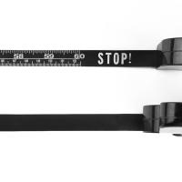 China 60 Inch Black Retractable Body Tape Measure 150cm for Fitness Weight Loss Tracking for sale