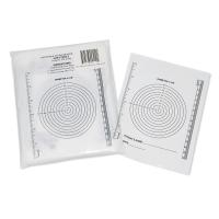 China Disposable PE Plastic Wound Measurement Ruler Transparent 10cm Bullseye Guide for sale