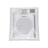 China Disposable PE Plastic Wound Measurement Ruler Transparent 10cm Bullseye Guide for sale