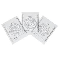 China Disposable PE Plastic Wound Measurement Ruler Transparent 10cm Bullseye Guide for sale