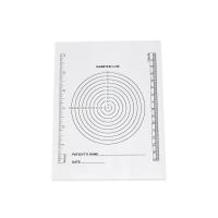 China Disposable PE Plastic Wound Measurement Ruler Transparent 10cm Bullseye Guide for sale