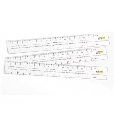 China Disposable Paper Wound Measuring Ruler 18cm 7inch for Pressure Sores Wound Measurement for sale