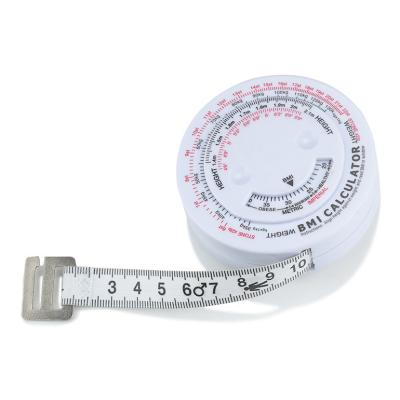 China 150cm Retractable BMI Body Mass Index Tape Measure for Body Fitness Weight Loss Measurement for sale