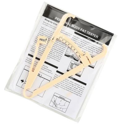 China Metric Body Fat Caliper with Skinfold Measurement Chart for Fitness Testing 16.8cm for sale