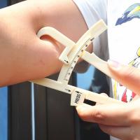 China Metric Body Fat Caliper with Skinfold Measurement Chart for Fitness Testing 16.8cm for sale