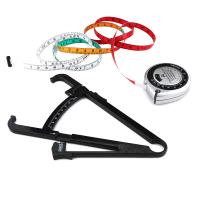 China ABS Plastic Body Fat Caliper 16.8cm Body Fat Percentage Tester with Chart for Men Women for sale