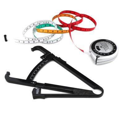 China ABS Plastic Body Fat Caliper 16.8cm Body Fat Percentage Tester with Chart for Men Women for sale