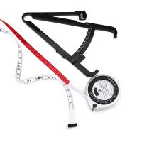 China ABS Plastic Body Fat Caliper 16.8cm Body Fat Percentage Tester with Chart for Men Women for sale