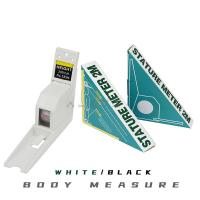 China 2m White Black Wall Mounted Height Measuring Tape Retractable For Kid Adult for sale