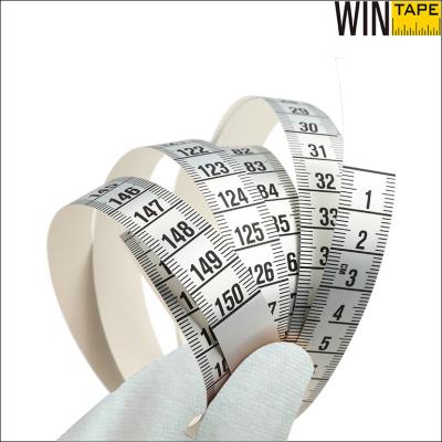 China Wintape 150cm Metric Adhesive Workbench Ruler Paper Tape Measure for Boat Fish Measuring for sale