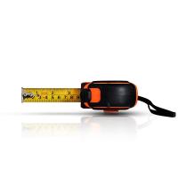China Nylon Coated Steel Tape Measure 7.5m 25ft Orange Manual Lock Heavy Duty Carpenter Tool for sale
