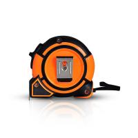 China Nylon Coated Steel Tape Measure 7.5m 25ft Orange Manual Lock Heavy Duty Carpenter Tool for sale