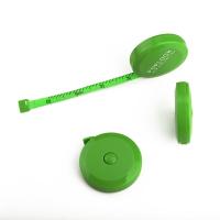 China Custom Bright Green Mini 60 Inch Retractable Body Measuring Tape Flexible Plastic Parts for sale