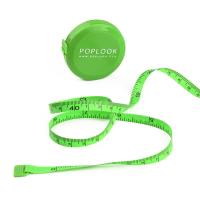 China Custom Bright Green Mini 60 Inch Retractable Body Measuring Tape Flexible Plastic Parts for sale