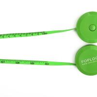 China Custom Bright Green Mini 60 Inch Retractable Body Measuring Tape Flexible Plastic Parts for sale