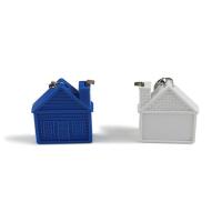 China 1m 2m Steel Tape Measure House Shaped Compact Size With Keychain for sale
