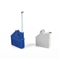 China 1m 2m Steel Tape Measure House Shaped Compact Size With Keychain for sale