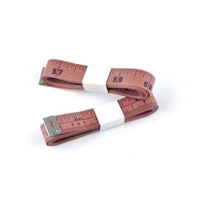China Chocolate Colored 150cm 60inch Tape Measure Dual Scale Soft Flexible Sewing Measuring Tool for sale