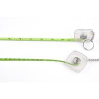 China Wintape 80 Inches 2m Mini Steel Tape Measure Transparent ABS Plastic Casing Green with Keychain for sale