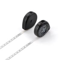 China Wintape 1.5m Black Compact BMI Measuring Tape for Body Fitness Monitoring 150cm for sale