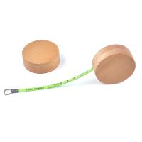 China Wintape 6ft 2m Retractable Tape Measure Maple Wood Housing Geometric Shape Steel Tape Dual Scale for sale