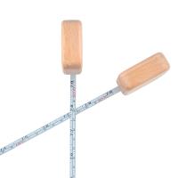 China 2m 6ft Steel Tape Measure With Square Solid Wood Casing Case for sale