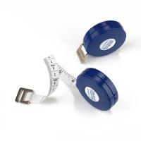 China Blue Casing tailoring measuring tape Double Scale 150cm 60 Inch With Metal Pull Tab for sale