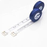 China Blue Casing tailoring measuring tape Double Scale 150cm 60 Inch With Metal Pull Tab for sale