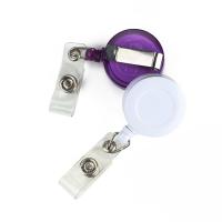 China Retractable Badge Reel with 80cm Nylon Cord for Employee ID Cards and Key Holder for sale